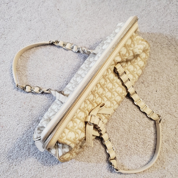 Dior | Bags | Vintage Beige Dior Monogram Diorissimo Trotter Romantique ...